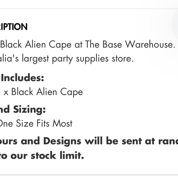 KBW | Costumes | Black Alien Cape | Poshmark